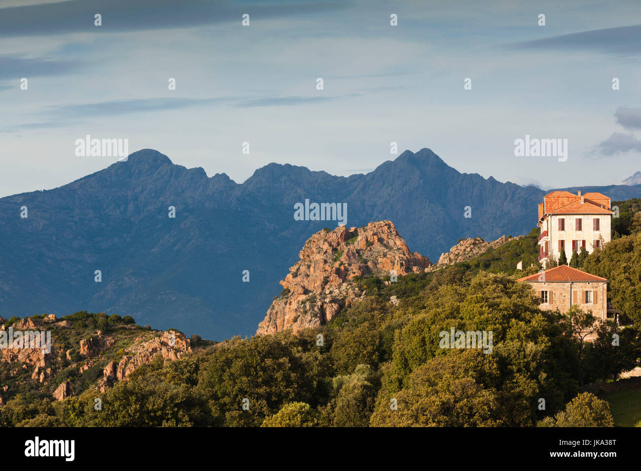 France, Corsica, Corse-du-Sud Department, Calanche Region, Piana, town ...