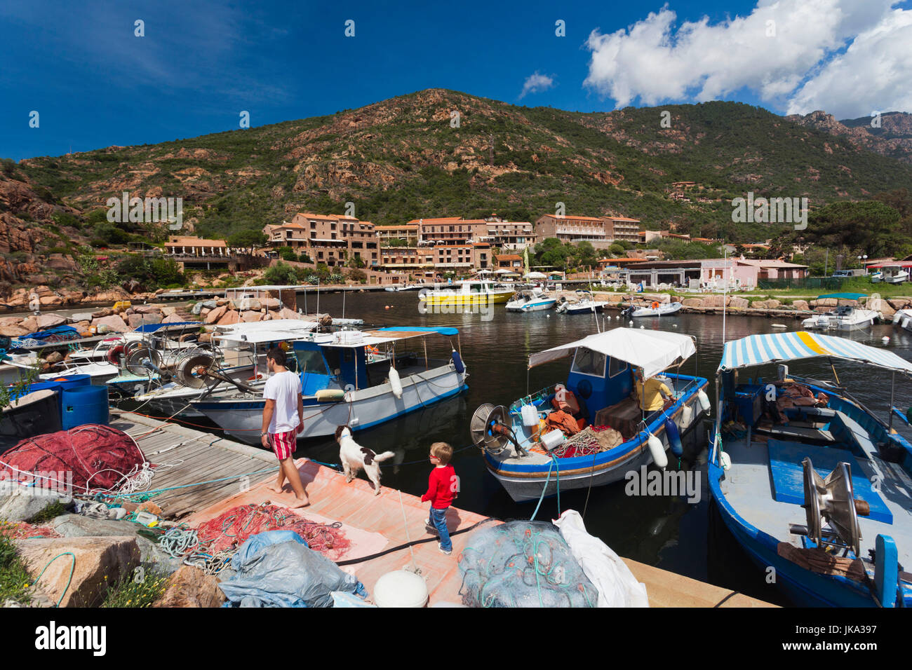 France, Corsica, Corse-du-Sud Department, Calanche Region, Porto, town ...