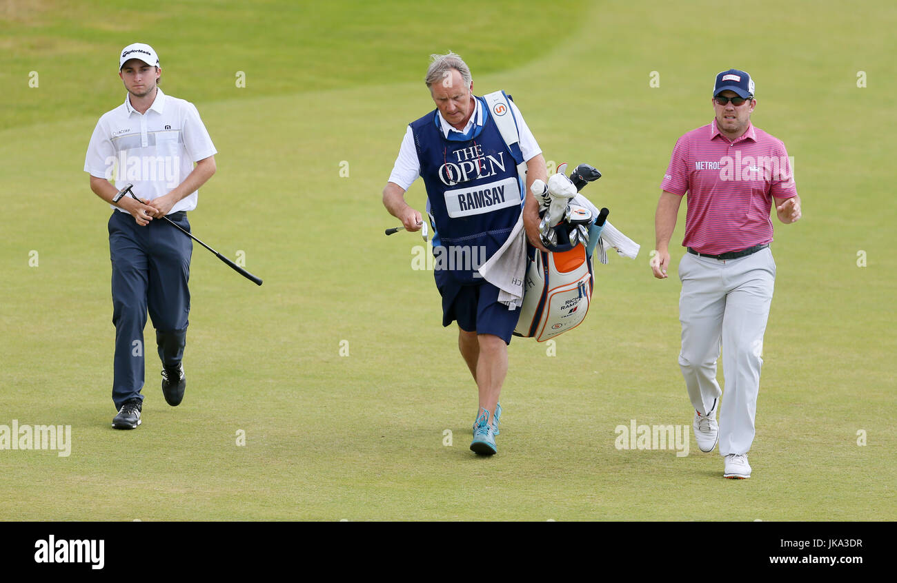 Canada's Austin Connelly and Scotland's Richie Ramsey on the 1st during ...