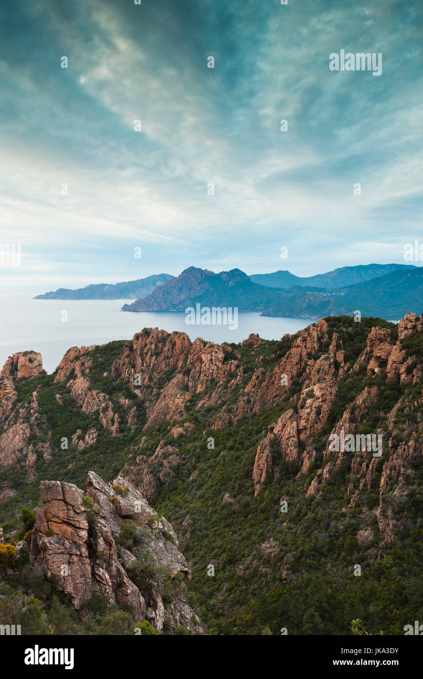 France, Corsica, Corse-du-Sud Department, Calanche Region, Porto, red ...