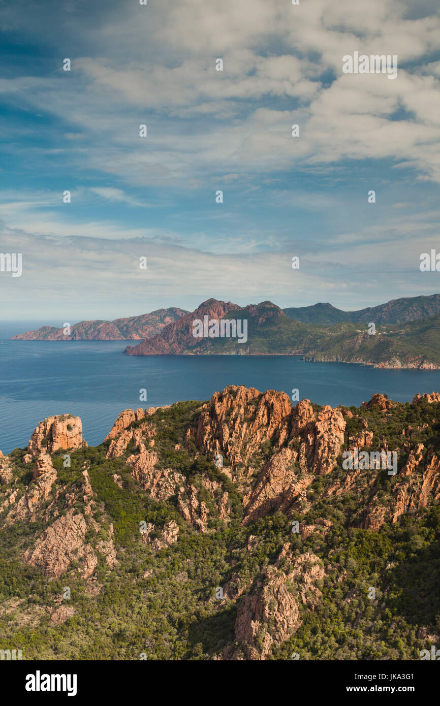 France, Corsica, Corse-du-Sud Department, Calanche Region, Porto, red ...