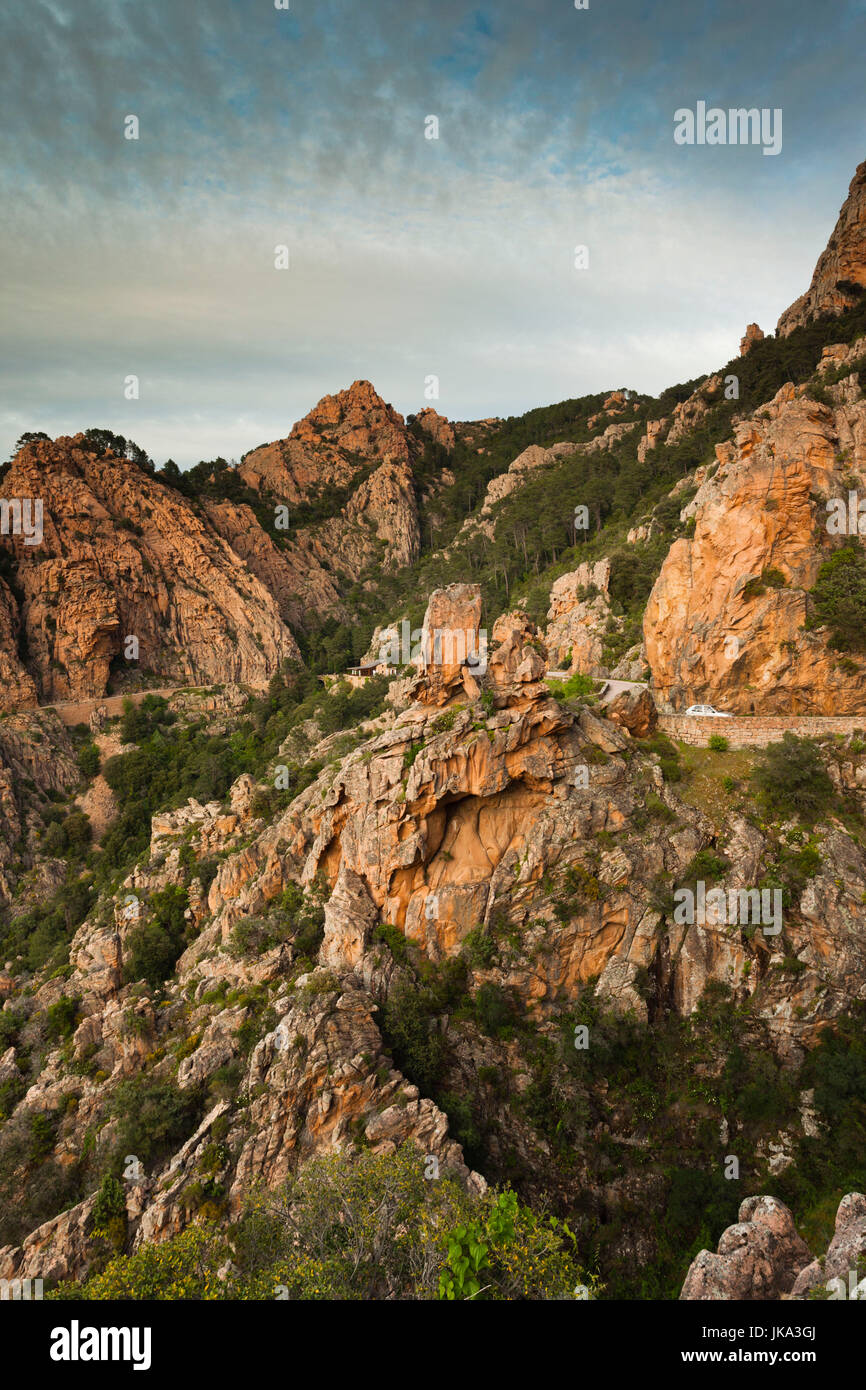 France, Corsica, Corse-du-Sud Department, Calanche Region, Porto, red ...