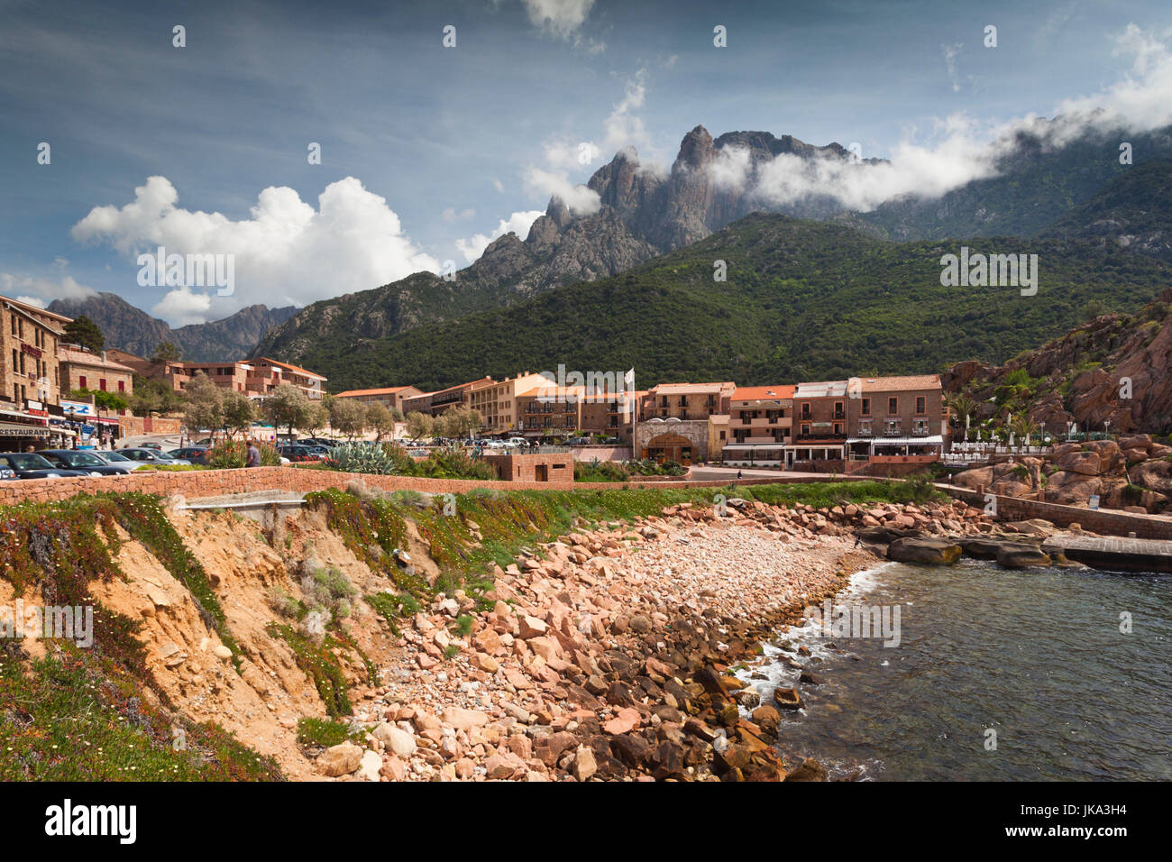 France, Corsica, Corse-du-Sud Department, Calanche Region, Porto, town ...