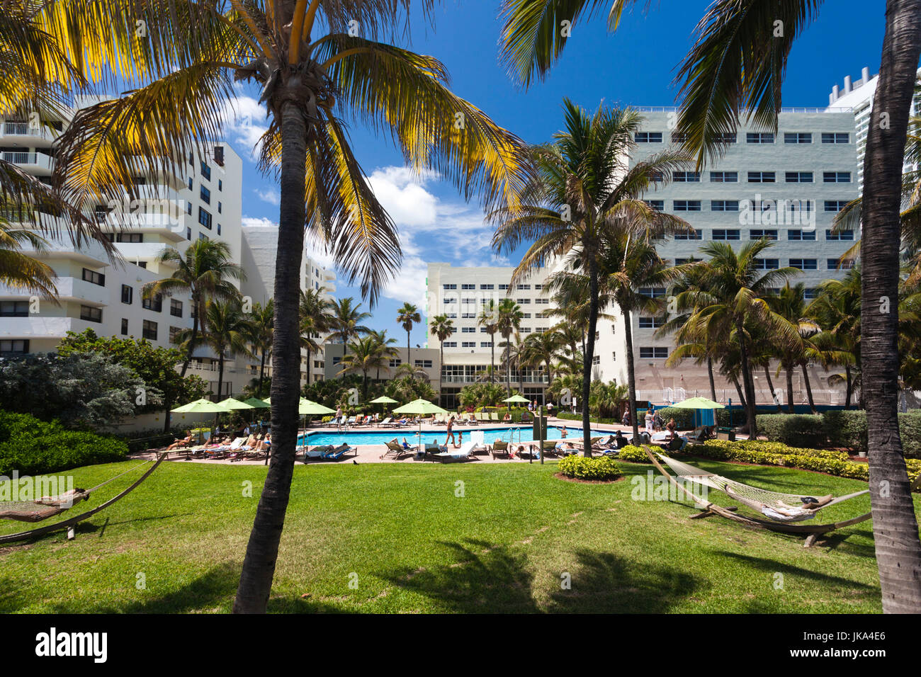 USA, Miami Beach, hotel pool near the Beachwalk Stock Photo - Alamy