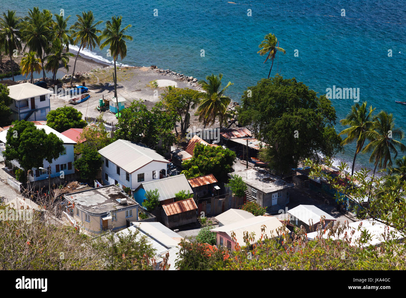 Dominica, Colihaut, elevated town view Stock Photo - Alamy