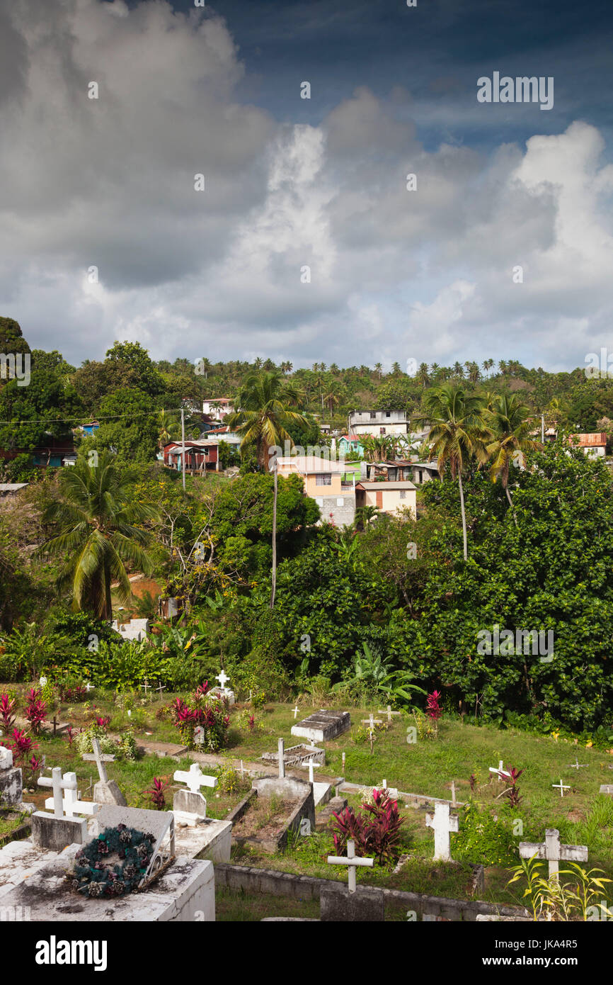 Dominica, Wesley, elevated town view Stock Photo - Alamy