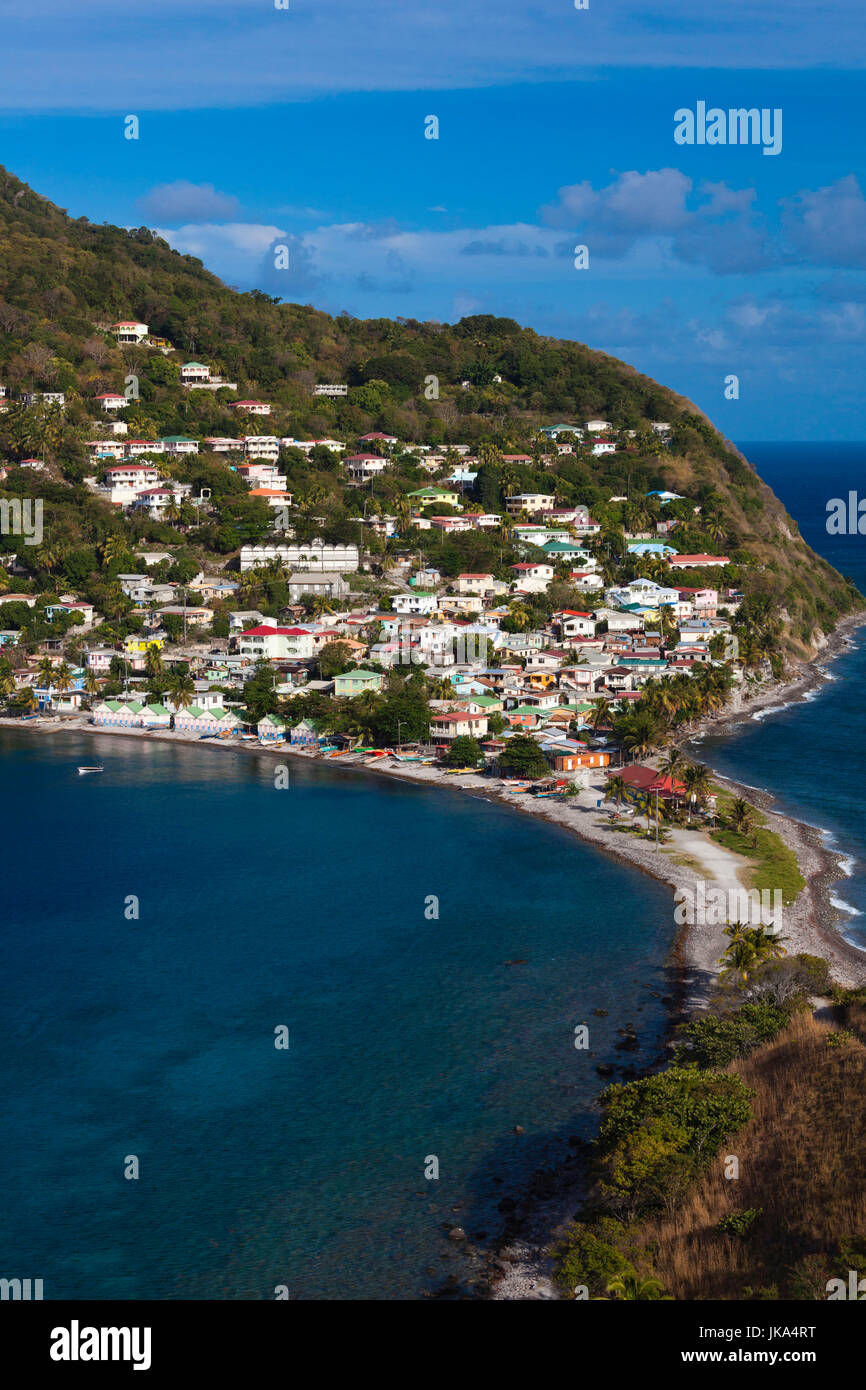 Dominica, Scotts Head, elevated town view Stock Photo - Alamy