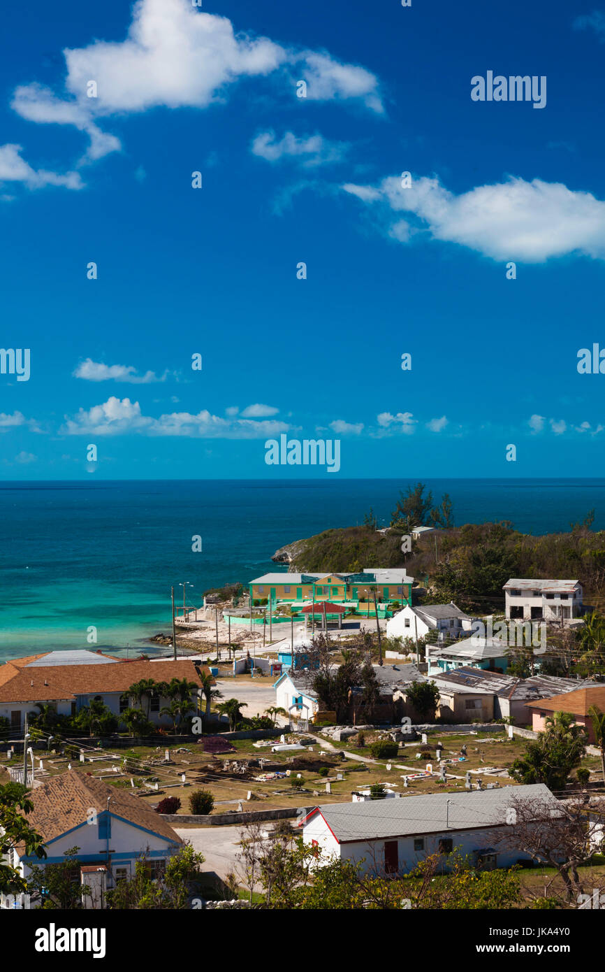 Bahamas, Eleuthera Island, Gregory Town, elevated town view Stock Photo ...