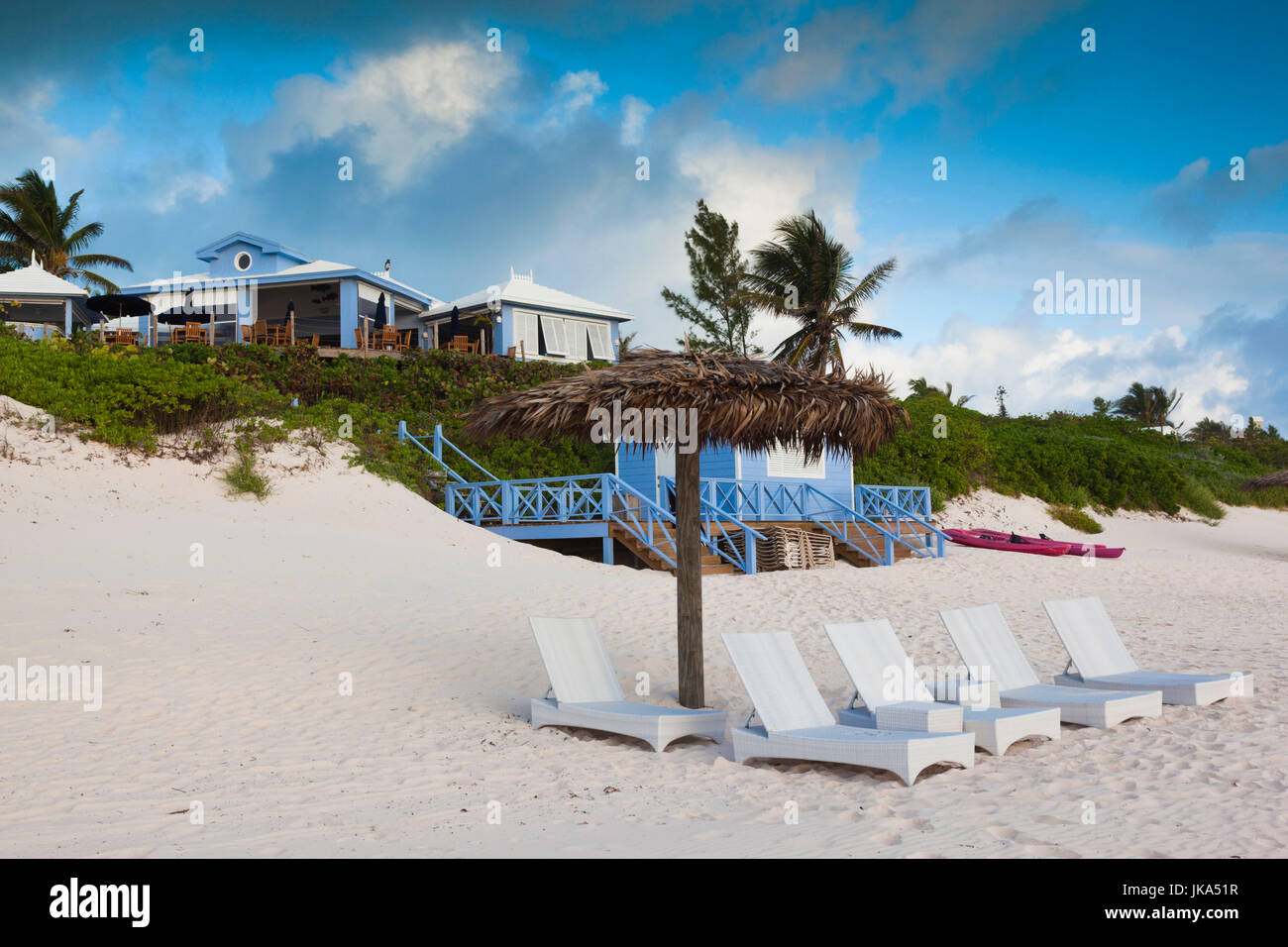 Bahamas, Eleuthera Island, Harbour Island, Pink Sands Beach, morning ...