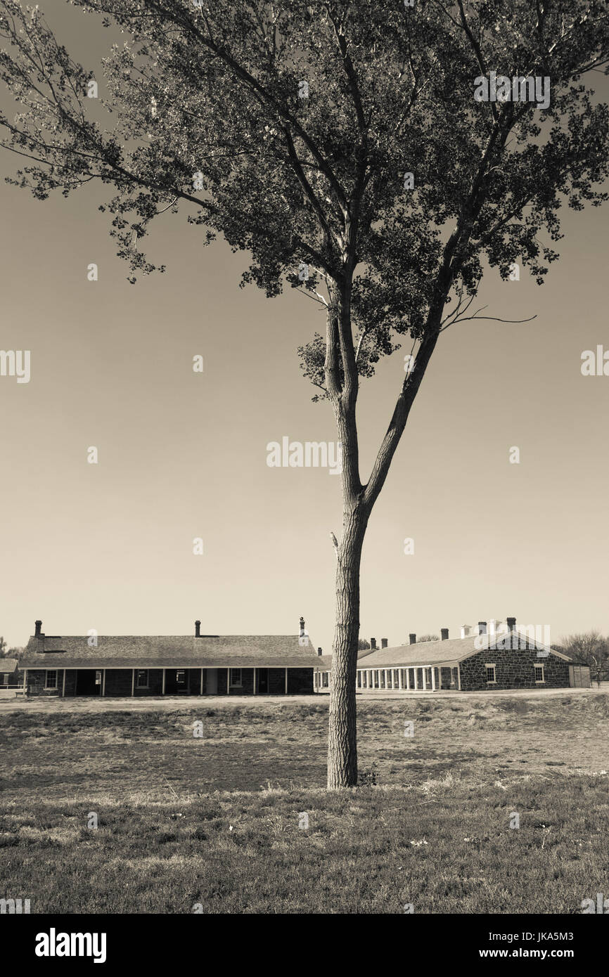 USA, Kansas, Larned, Fort Larned National Historic Site, mid-19th ...