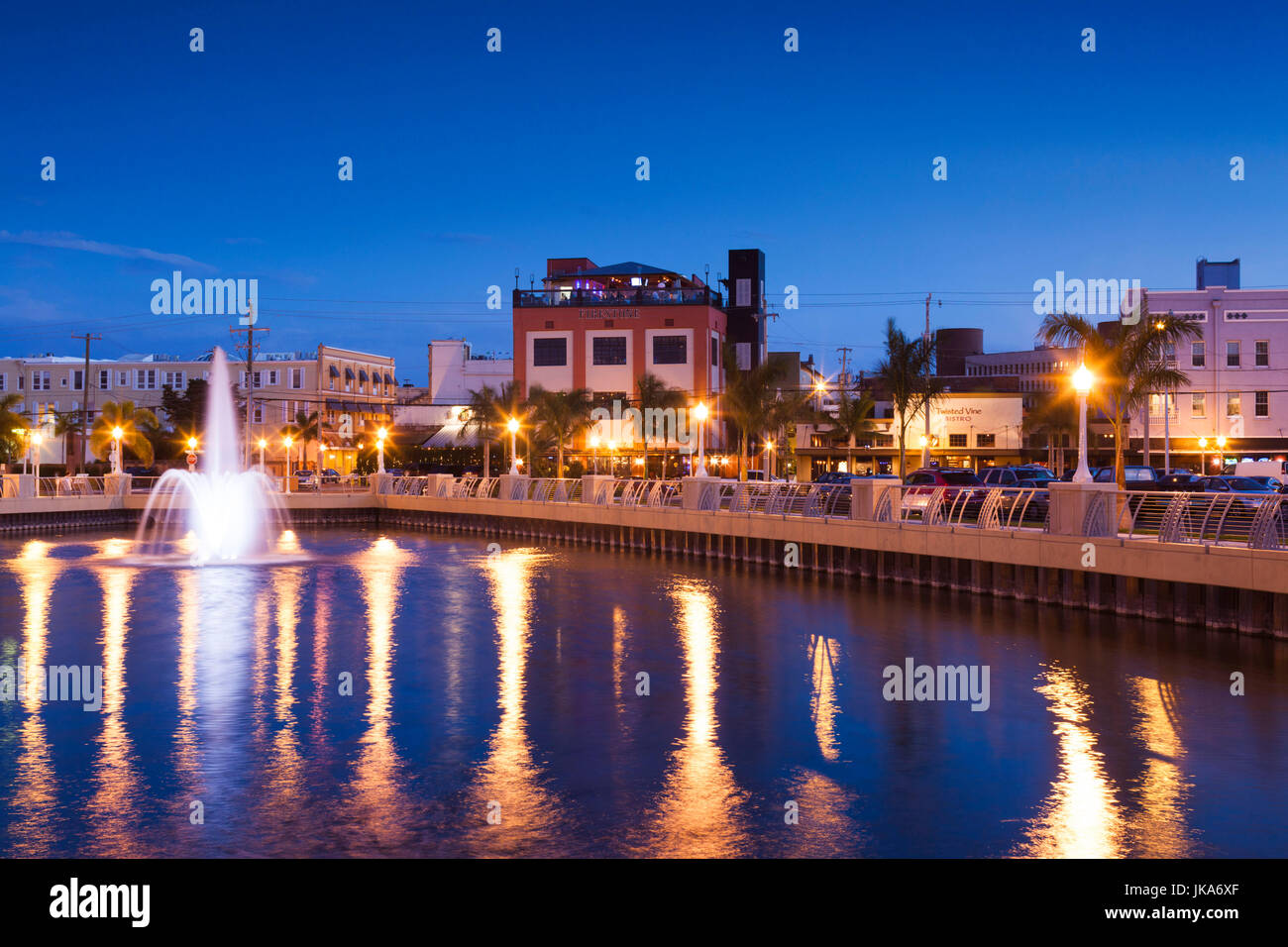 USA, Florida, Gulf Coast, Fort Myers, downtown, River District, built ...