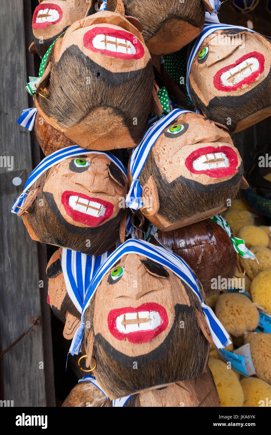 USA, Florida, Florida Keys, Key West, coconut pirate head souvenirs ...