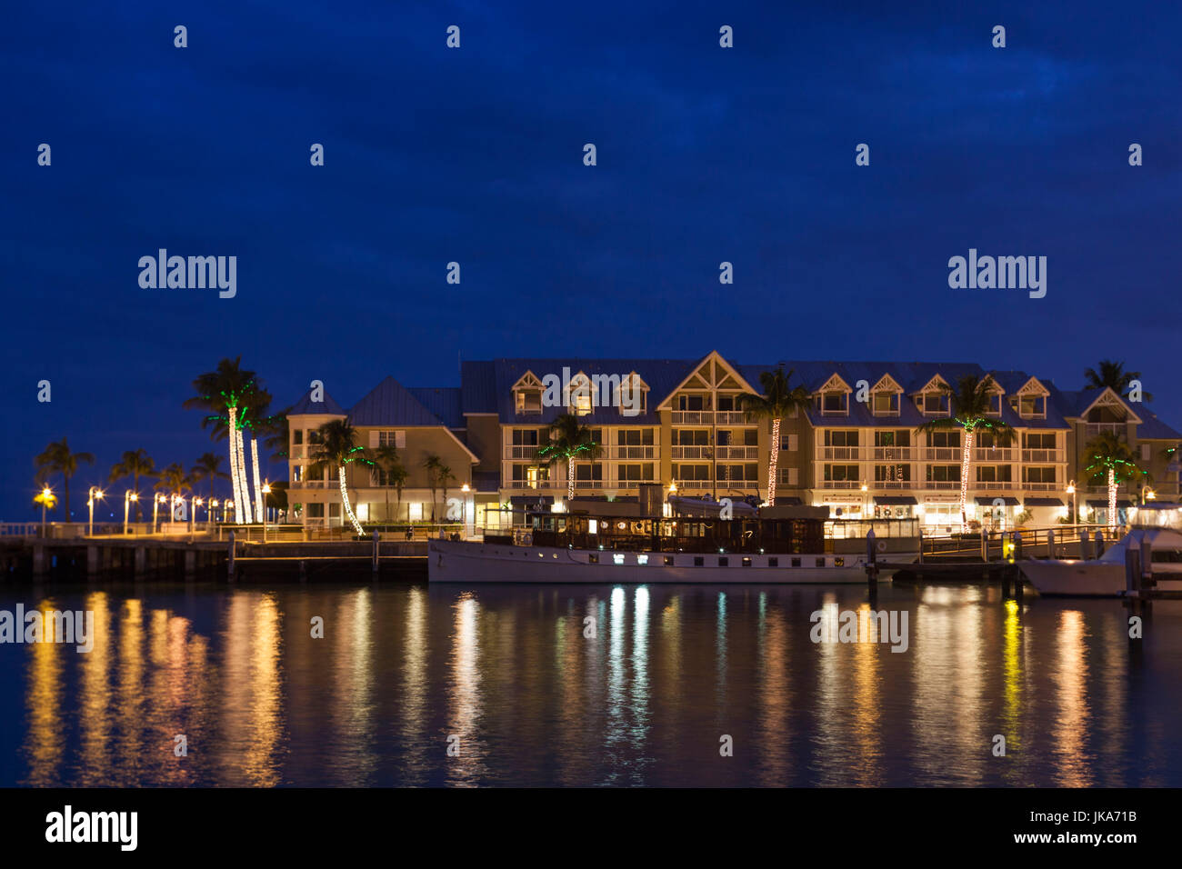 USA, Florida, Florida Keys, Key West, Key West Seaport, dawn Stock ...