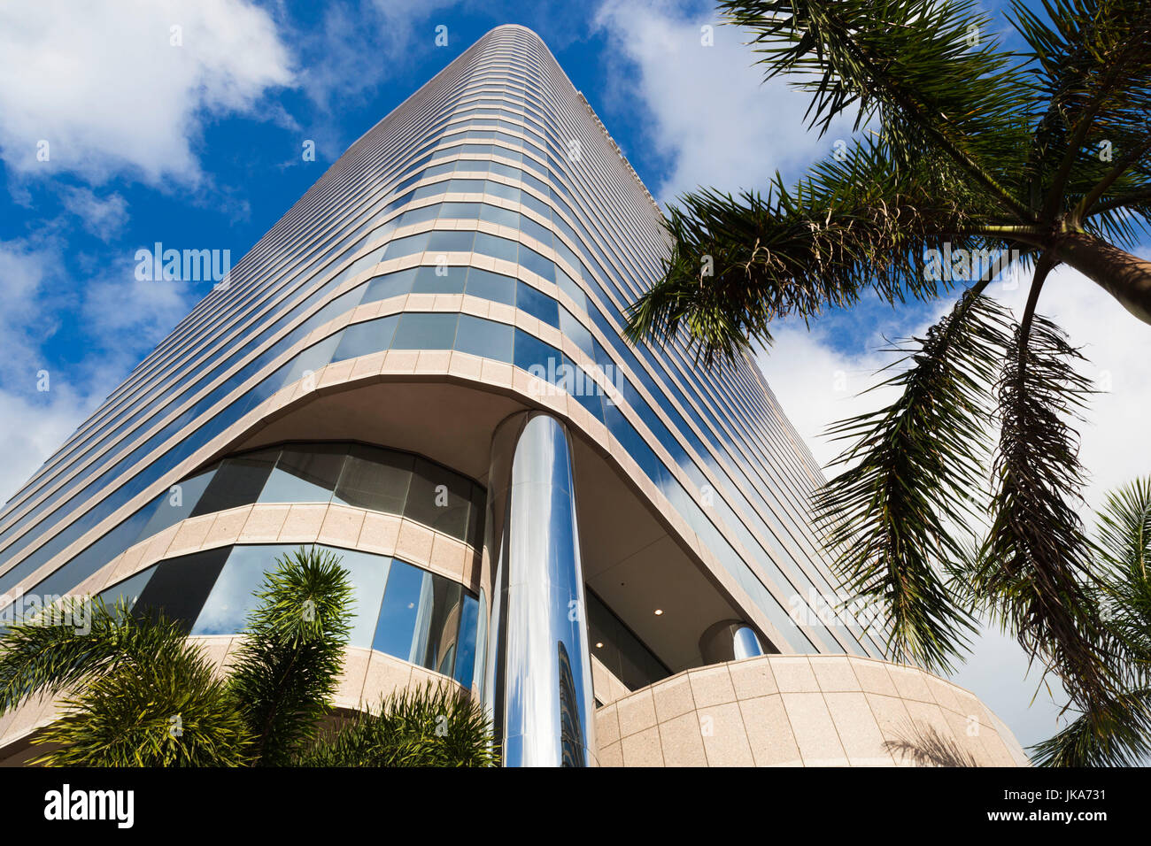 USA, Florida, Miami, Brickell Avenue, high rise buildings Stock Photo ...