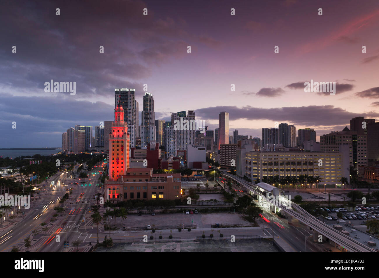 Elevated view of miami skyline hi-res stock photography and images - Alamy