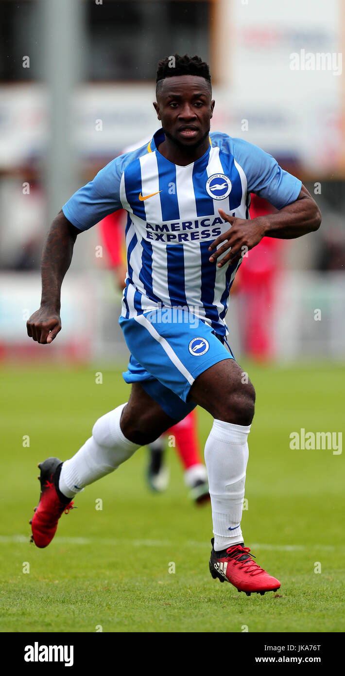 Brighton and Hove Albion's Kezenga LuaLua during the pre-season ...