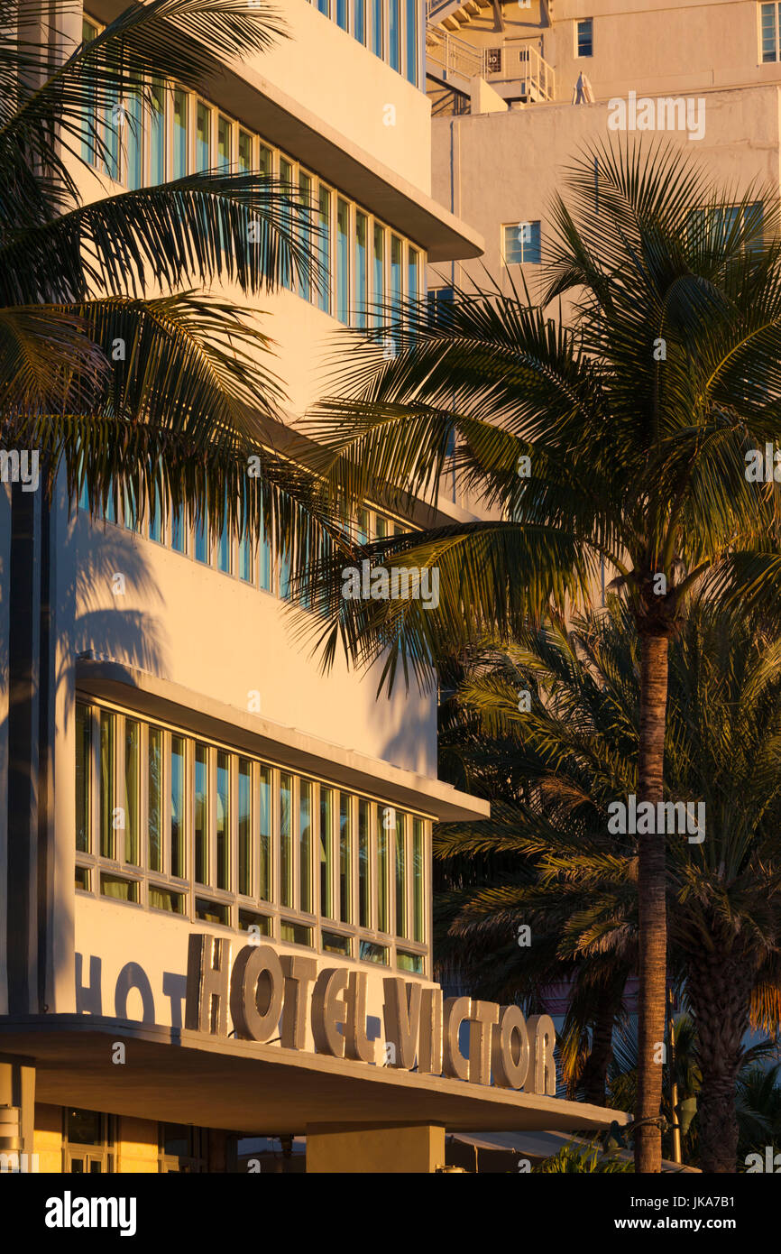 USA, Florida, Miami Beach, South Beach hotels on Ocean Drive, Hotel ...