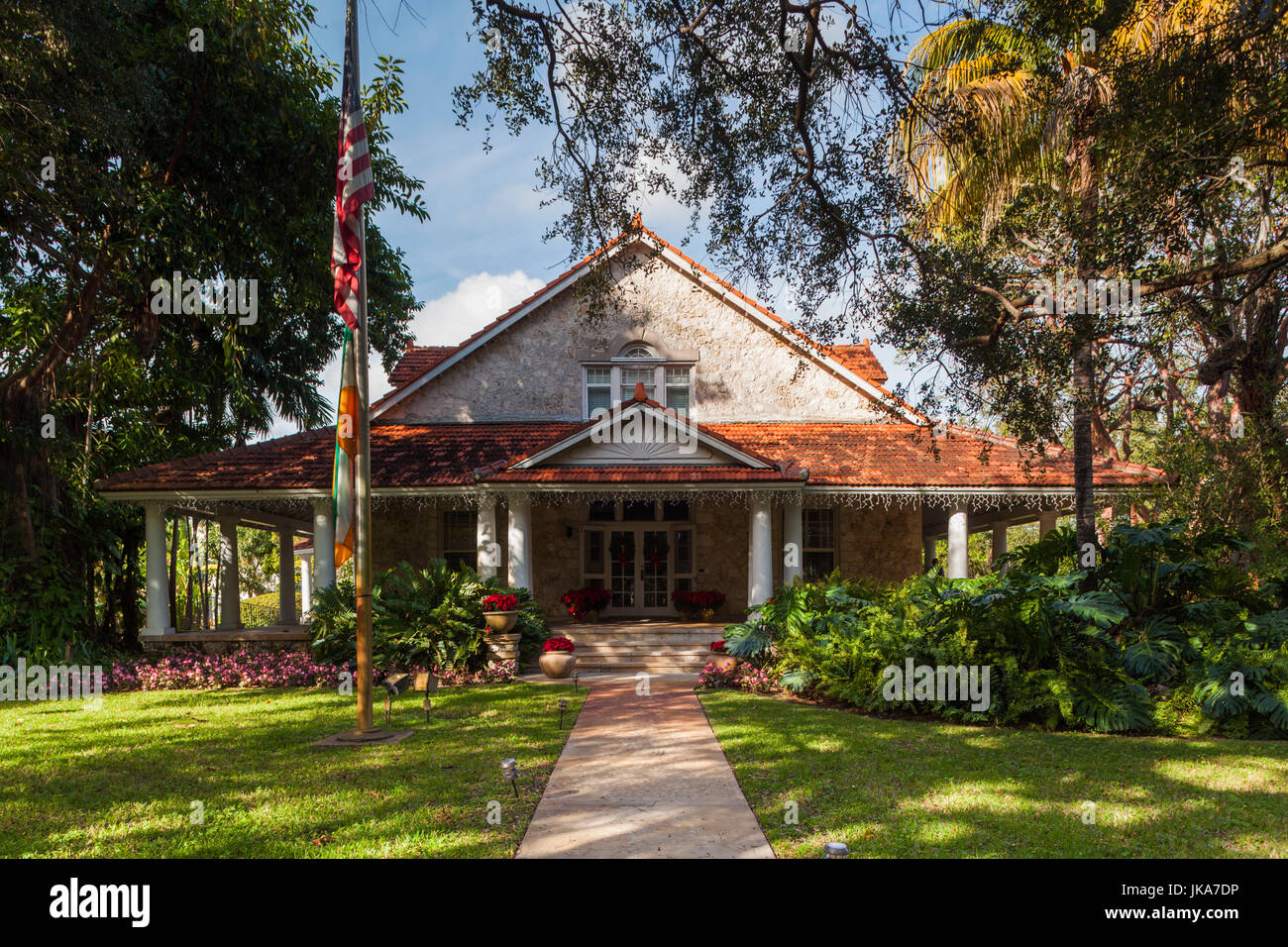 USA, Florida, Coral Gables, The Merrick House, former home of town ...