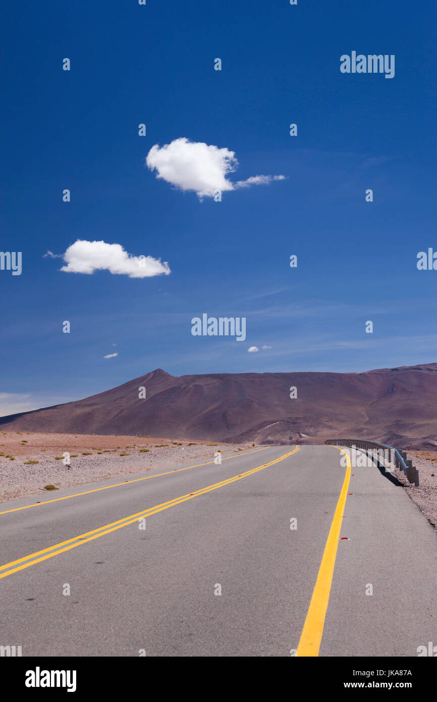 Chile, Atacama Desert, Ruta 27 CH highway Stock Photo - Alamy