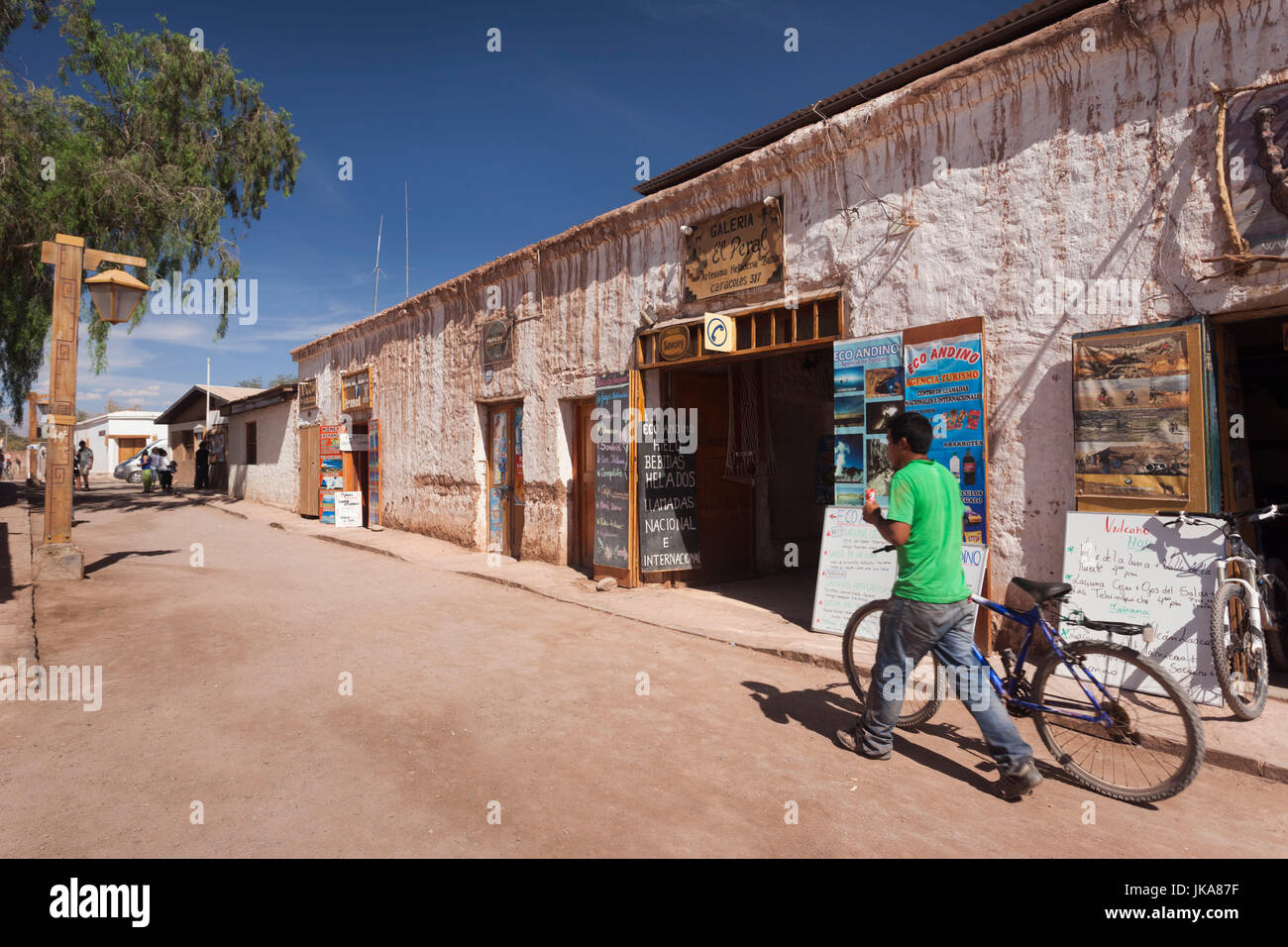 Chile, Atacama Desert, San Pedro de Atacama, village view Stock Photo ...