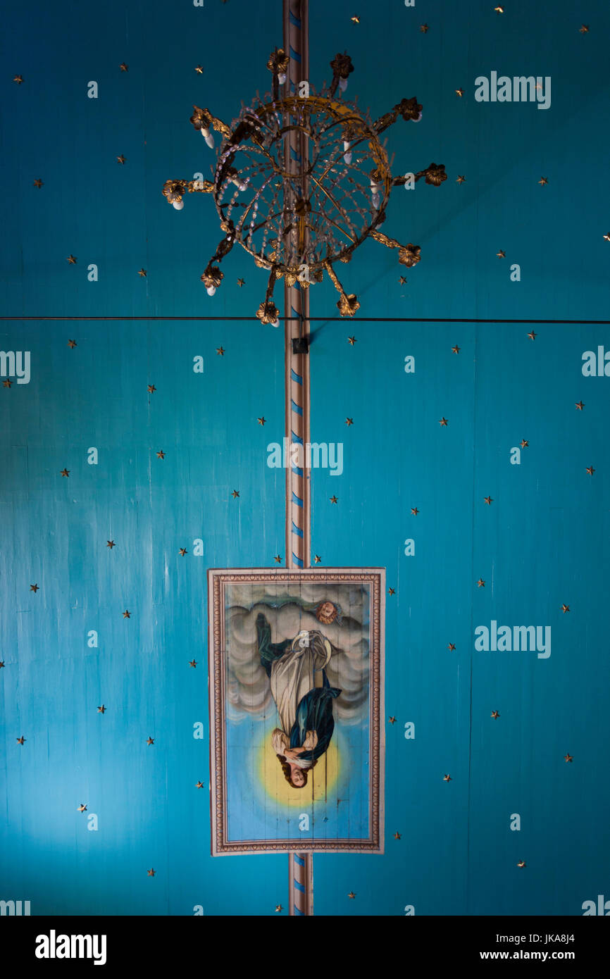 Chile, Ovalle, Iglesia San Vincente Ferrer church, ceiling Stock Photo ...