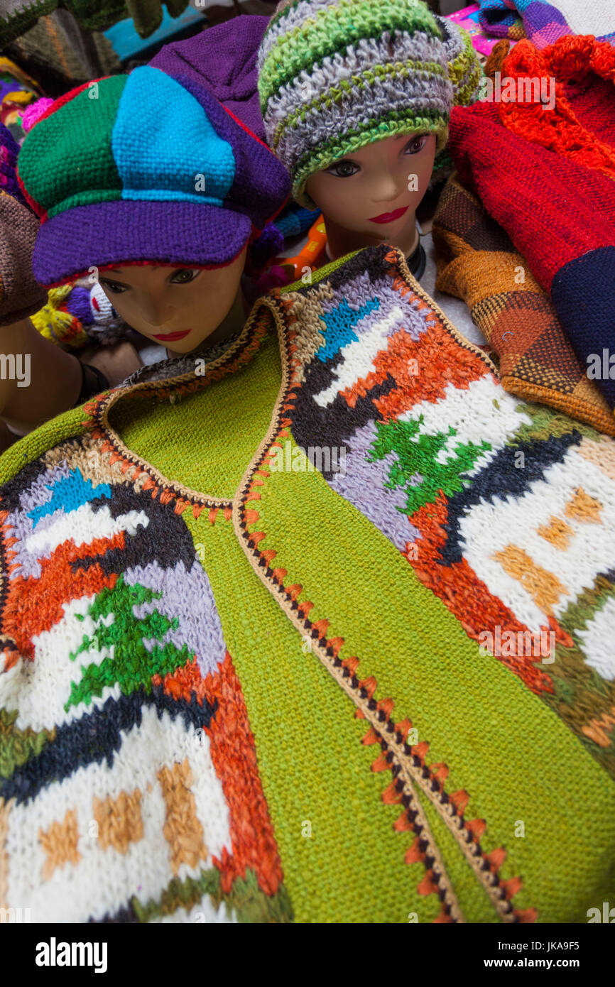 Chile, Chiloe Island, Castro, craft market, interior Stock Photo - Alamy