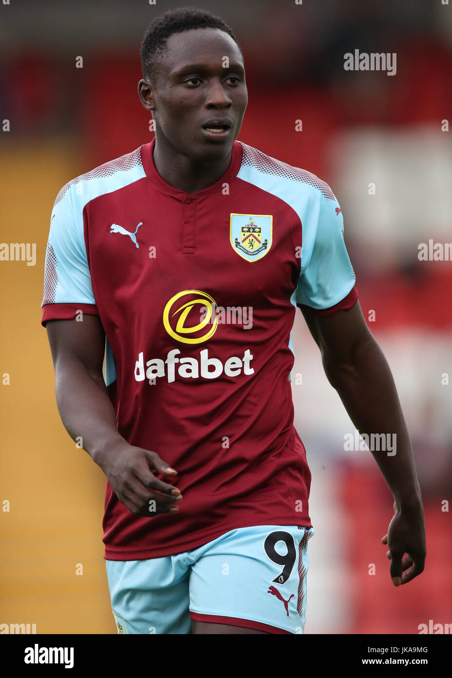 Burnley's Dan Agyei during the pre-season friendly match at Aggborough ...