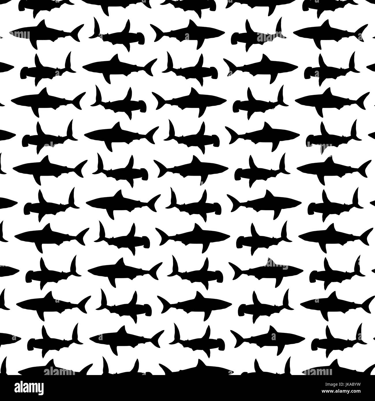 Shark vector pattern, shark black background Stock Vector Image & Art ...