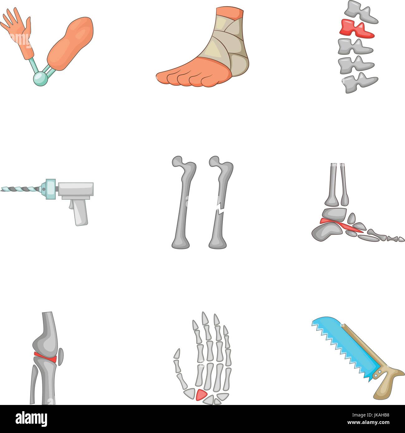 Surgical intervention icons set, cartoon style Stock Vector Image & Art ...