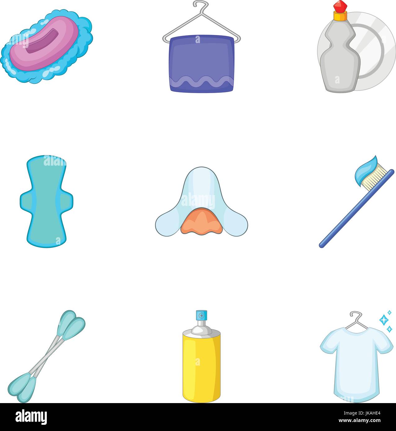 Clean up things icons set, cartoon style Stock Vector Image & Art - Alamy