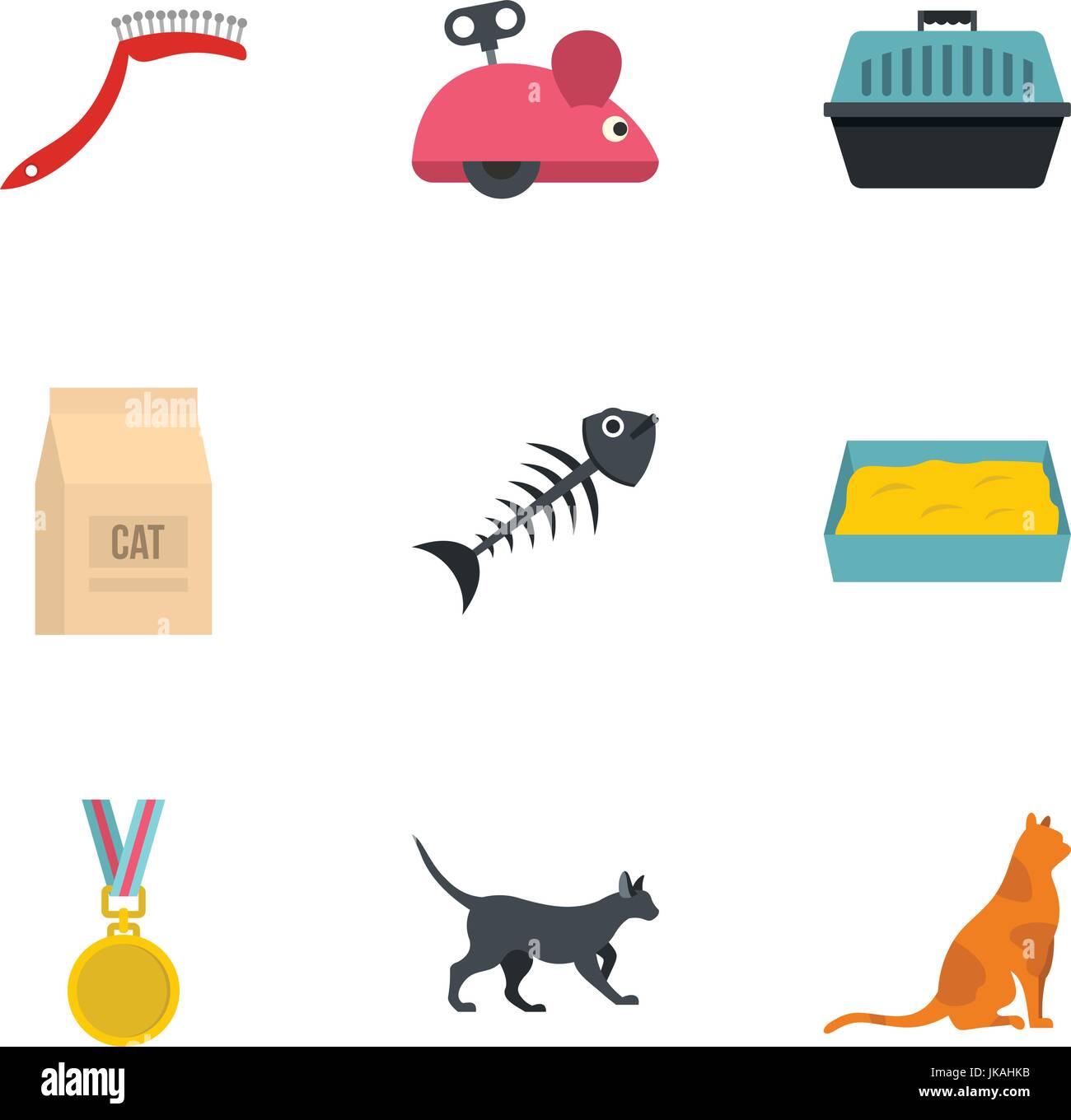 Cat things icons set, cartoon style Stock Vector Image & Art - Alamy