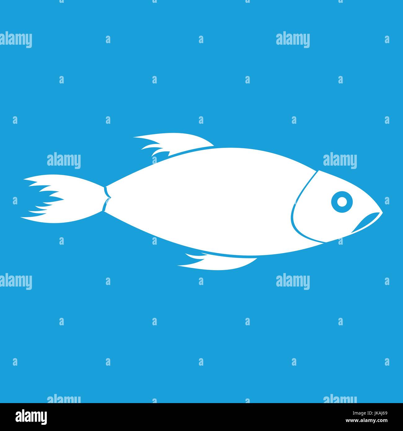 Fish icon white Stock Vector Image & Art - Alamy