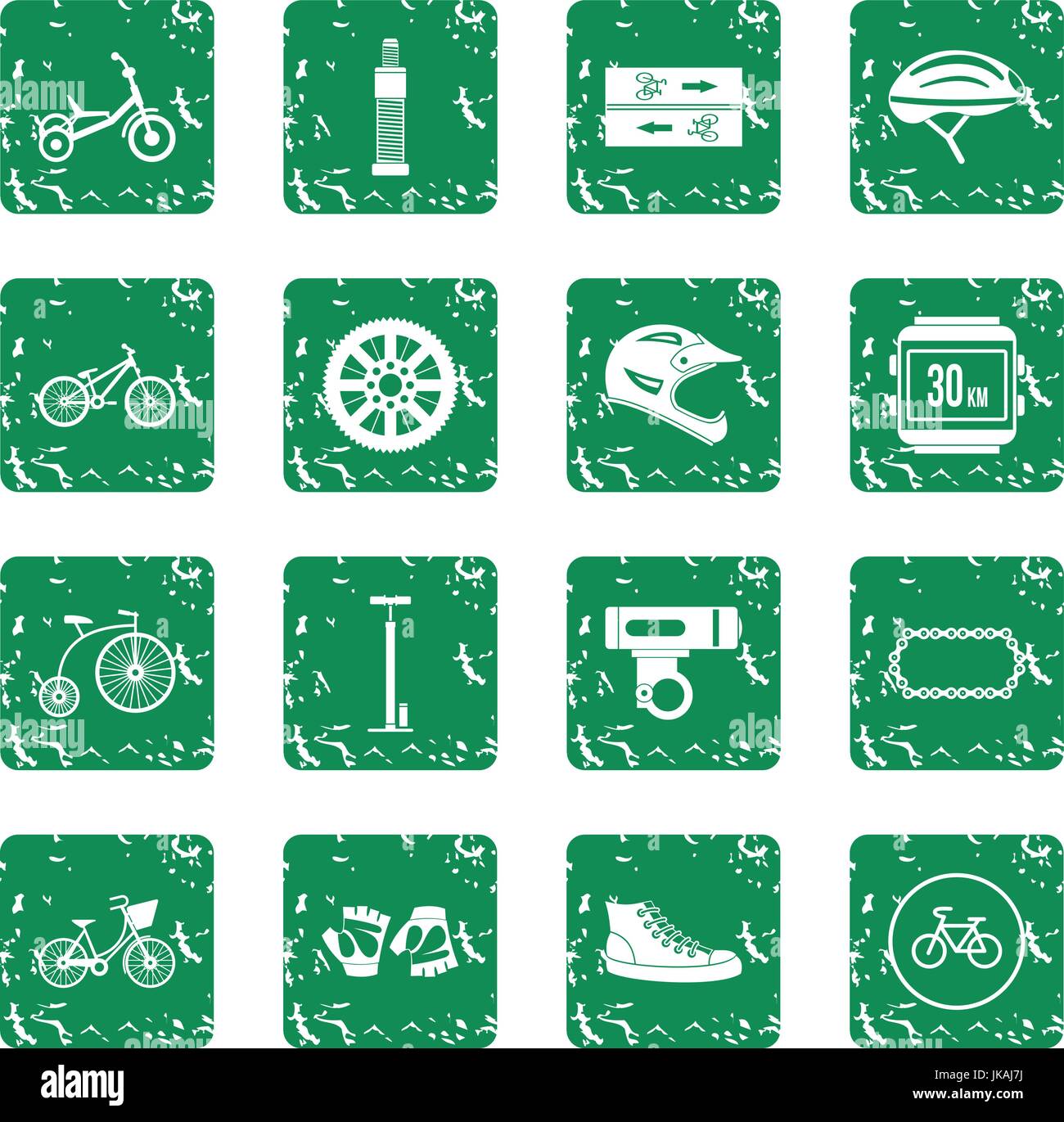 Biking icons set grunge Stock Vector Image & Art - Alamy