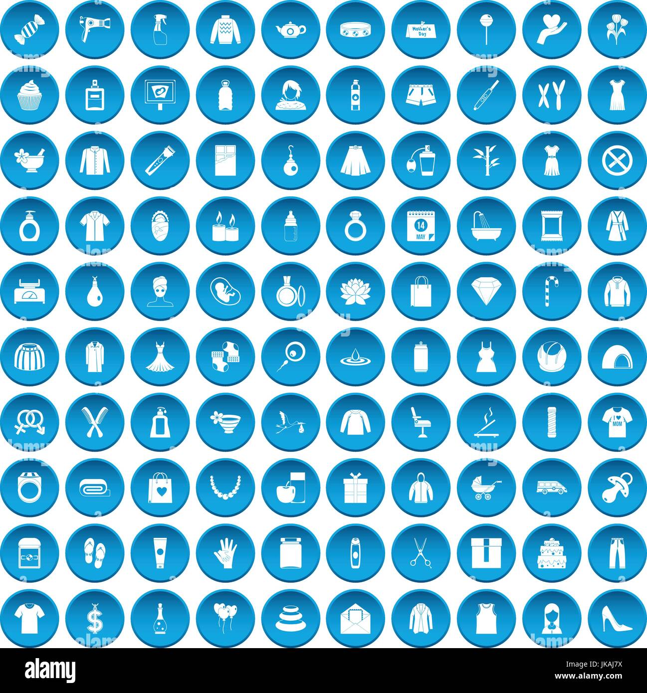 100 woman icons set Stock Vector Images - Alamy