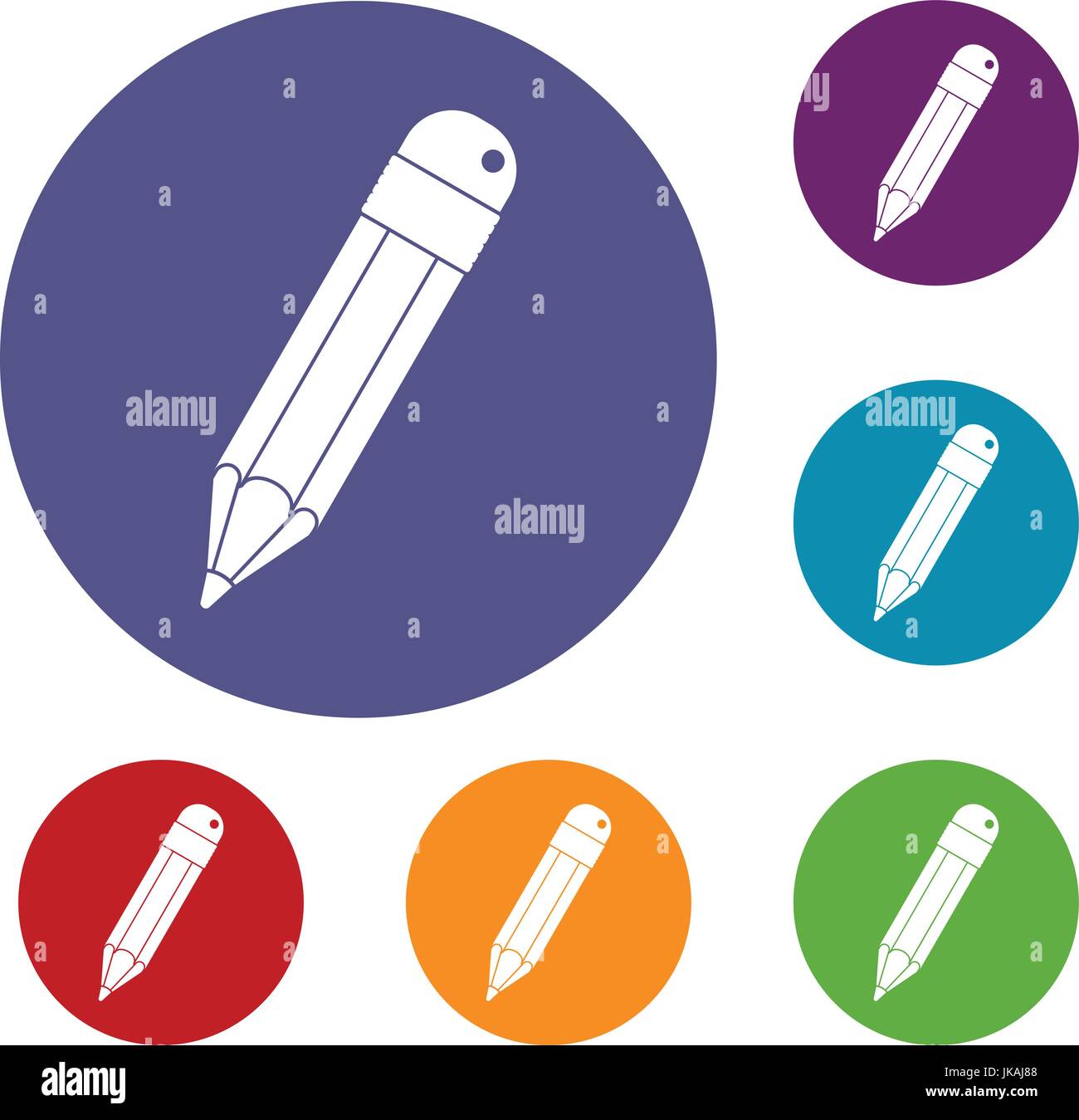 Pencil icons set Stock Vector Image & Art - Alamy