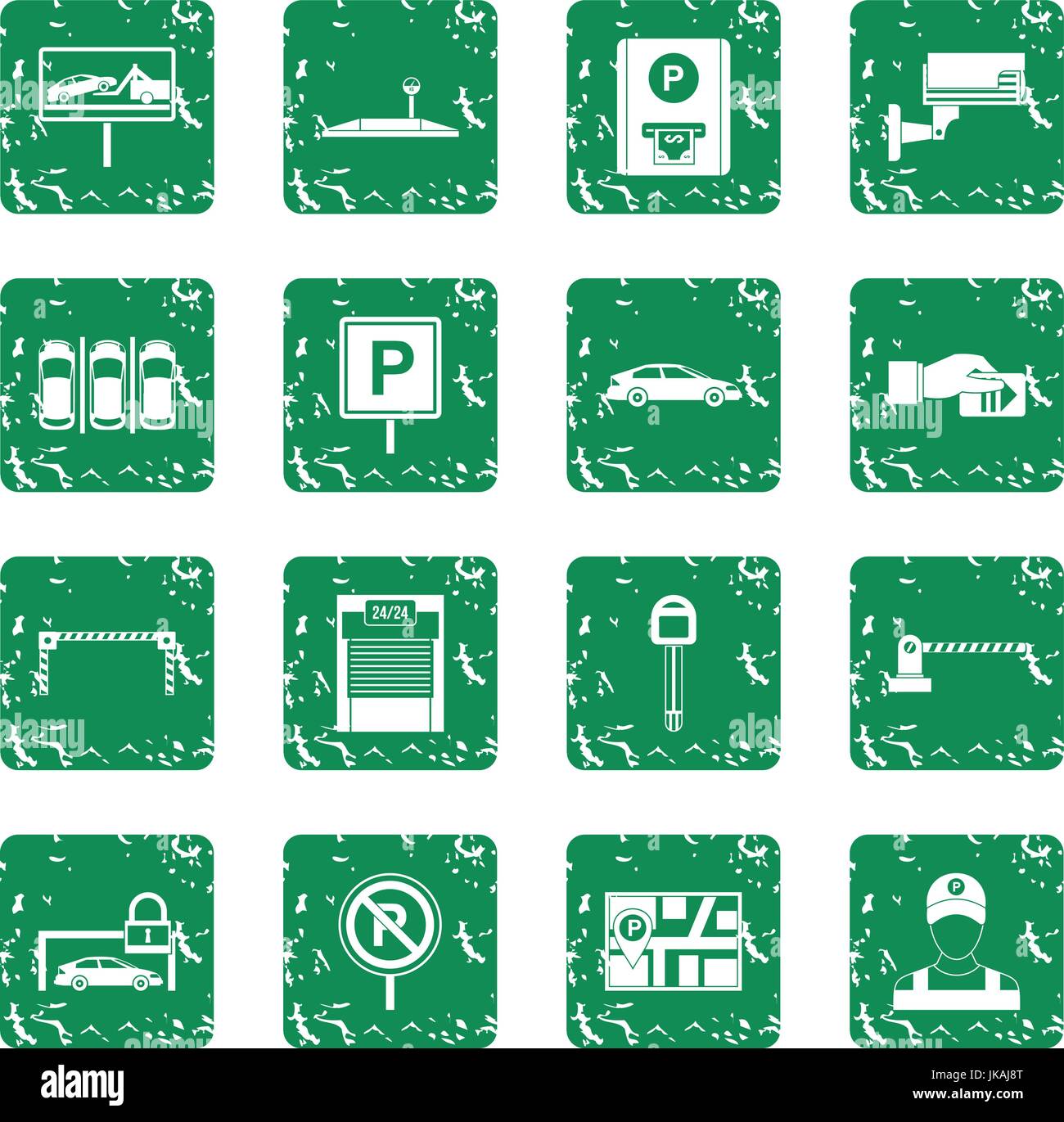 Car parking icons set grunge Stock Vector Image & Art - Alamy