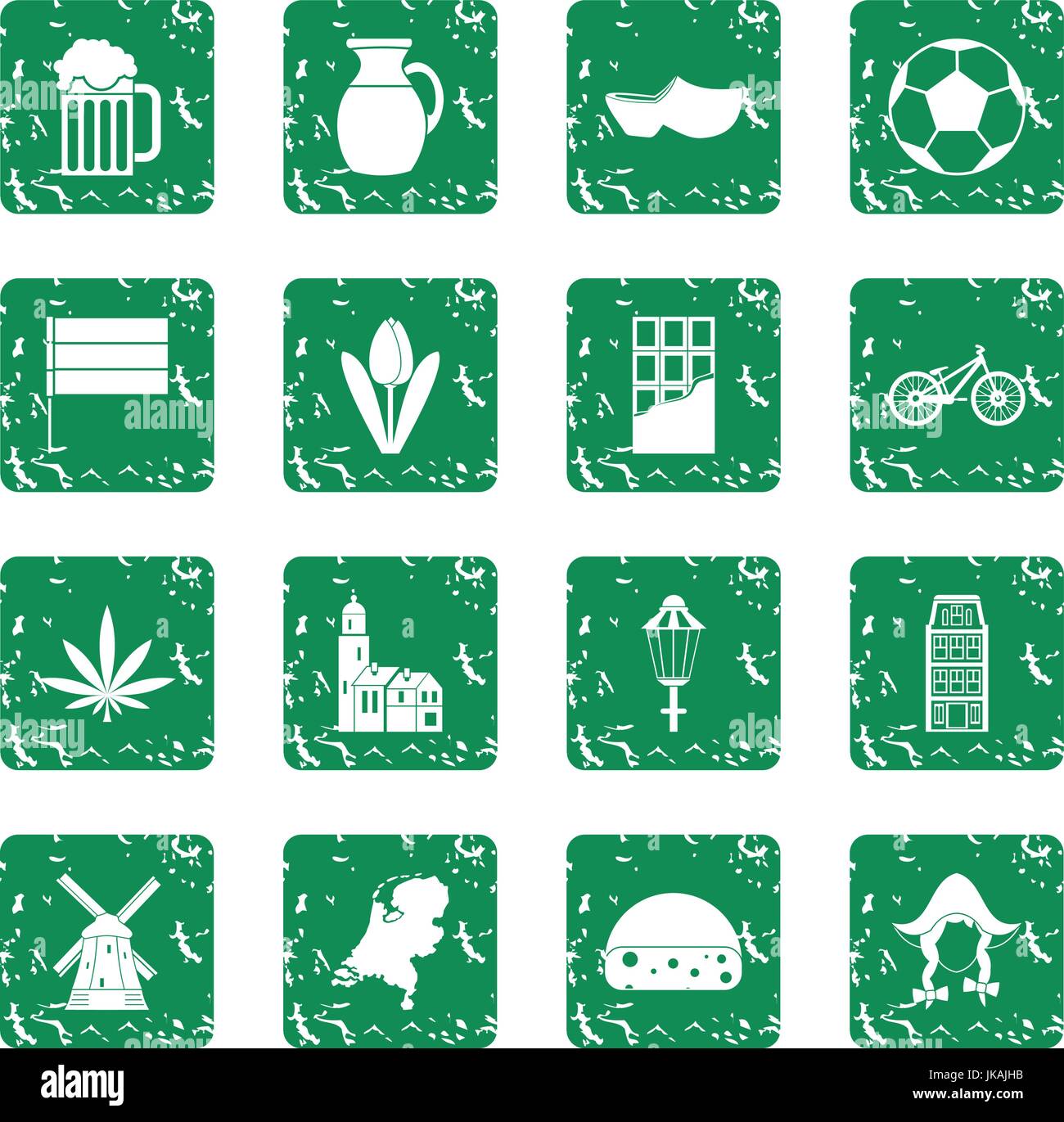 Netherlands icons set grunge Stock Vector Image & Art - Alamy