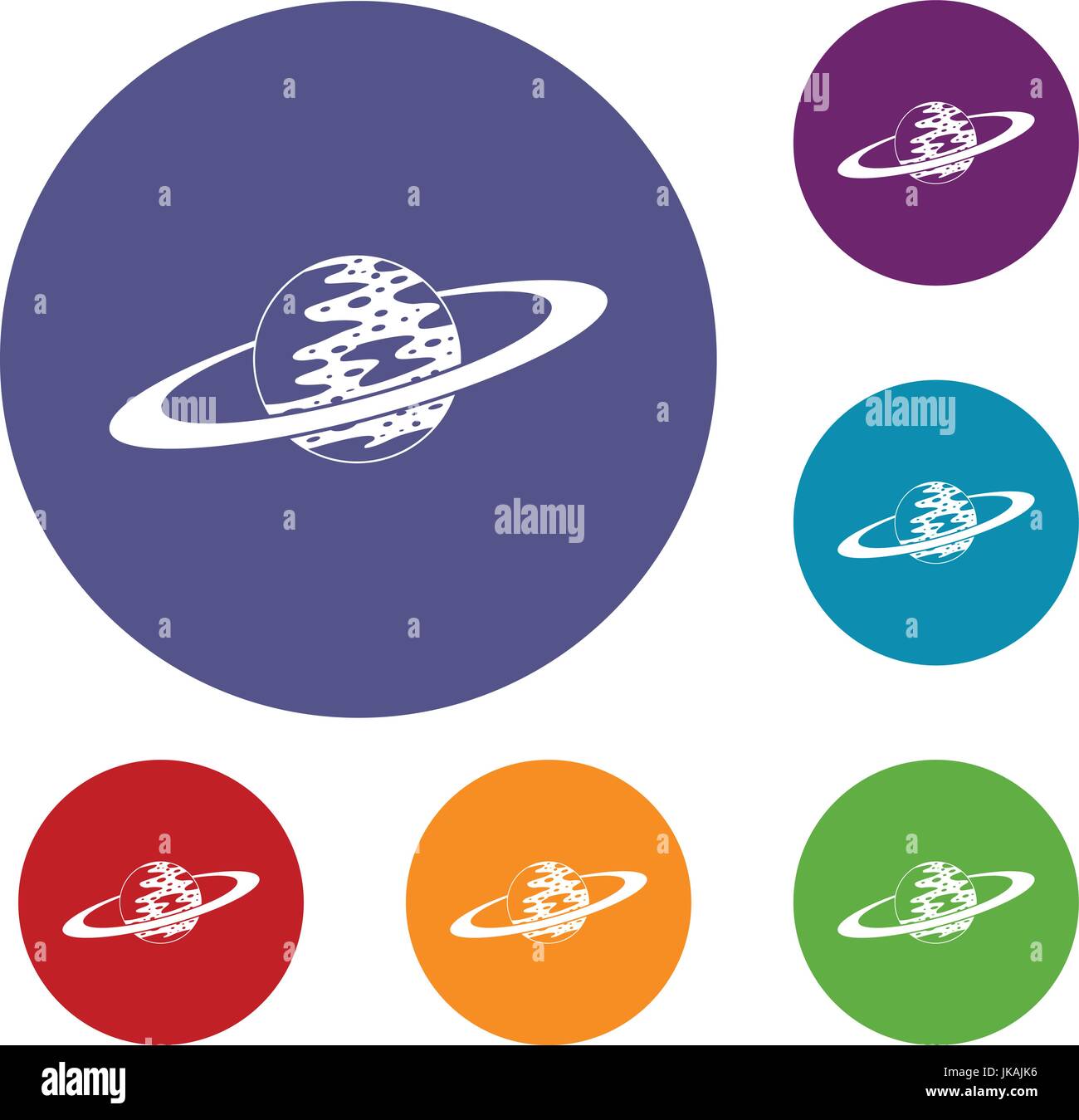 Saturn icons set Stock Vector Image & Art - Alamy