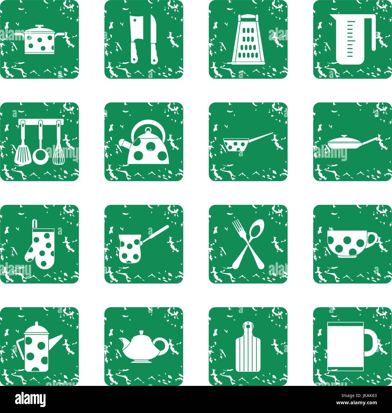 Kitchen tools and utensils icons, simple style Stock Vector Image & Art ...