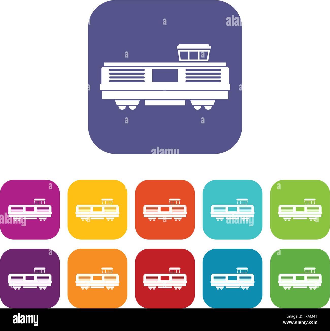 Red train diesel engine Stock Vector Images - Alamy