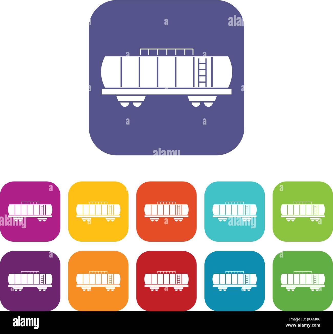 Oil railway tank icons set Stock Vector Image & Art - Alamy