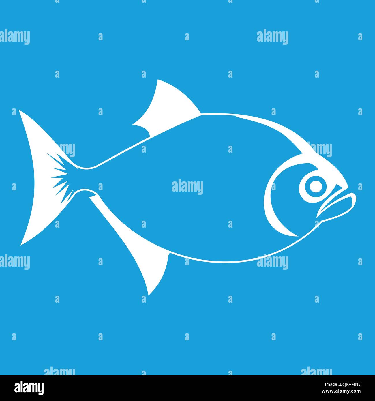 Fish icon white Stock Vector Image & Art - Alamy
