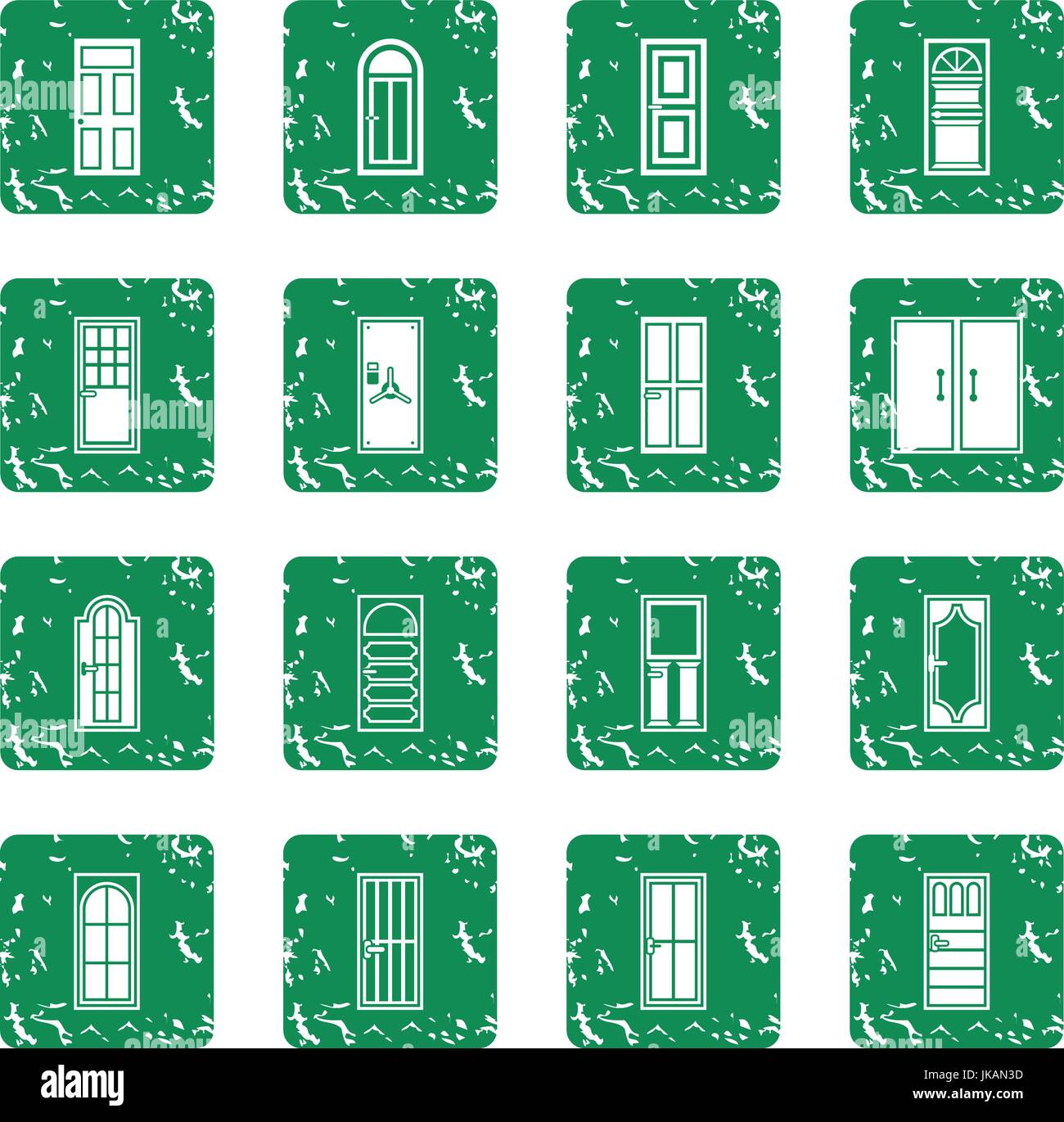 Door icons set grunge Stock Vector Image & Art - Alamy