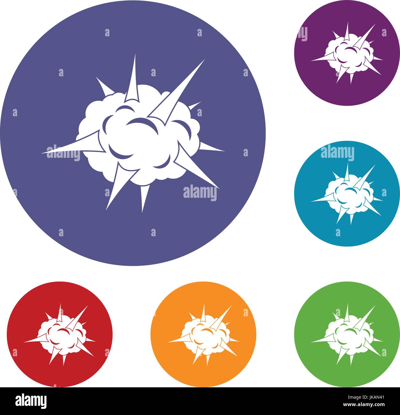 Power explosion icons set Stock Vector Image & Art - Alamy