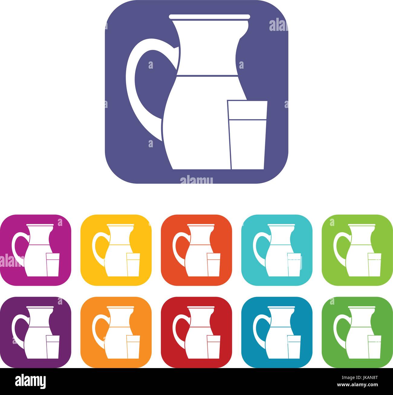 Jug of milk icons set Stock Vector Image & Art - Alamy