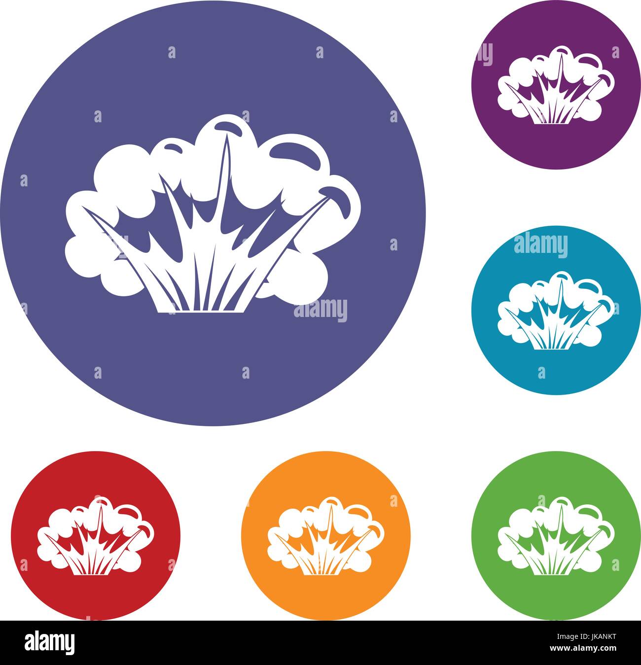 High powered explosion icons set Stock Vector Image & Art - Alamy