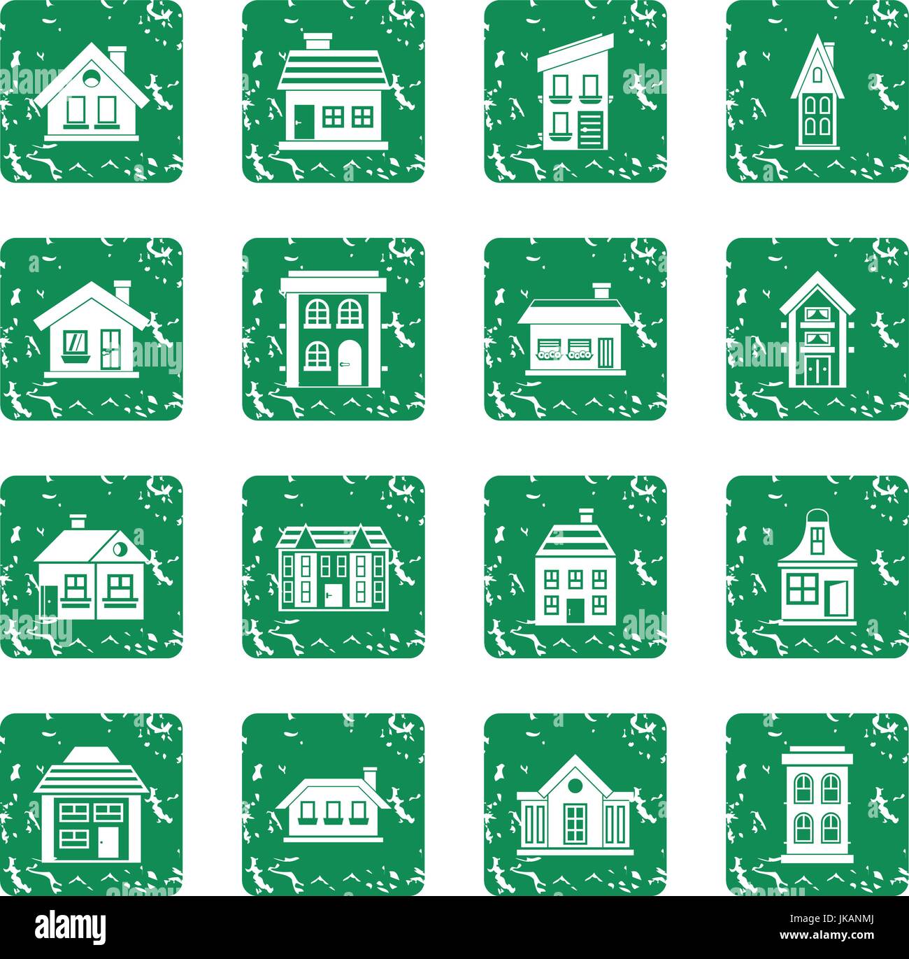 House icons set grunge Stock Vector Image & Art - Alamy