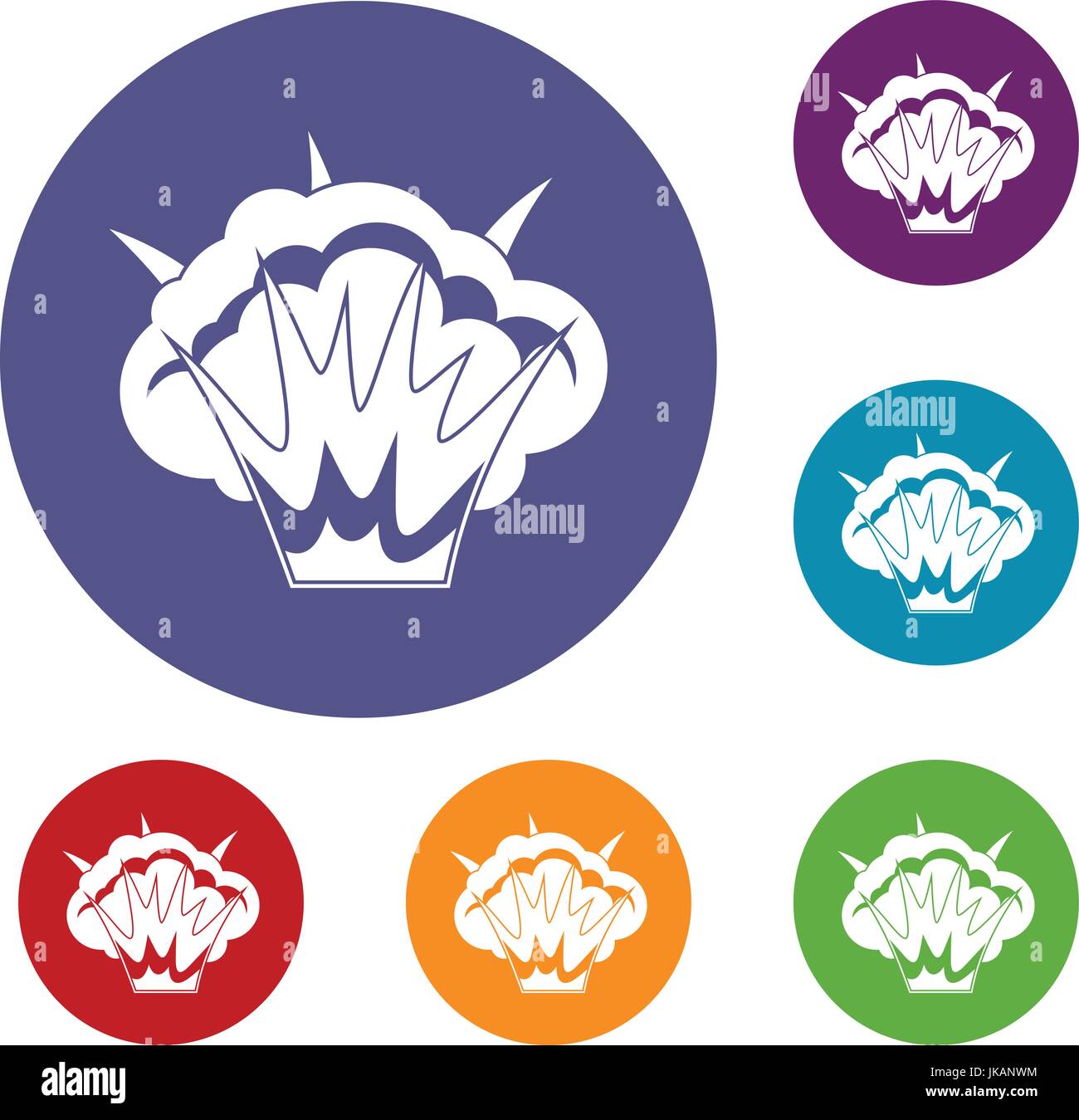 Projectile explosion icons set Stock Vector Image & Art - Alamy