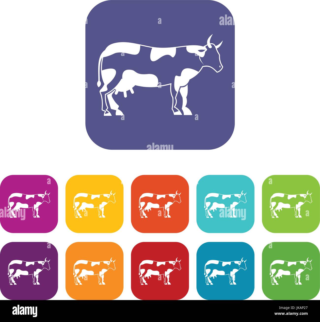 Cow icons set Stock Vector Image & Art - Alamy