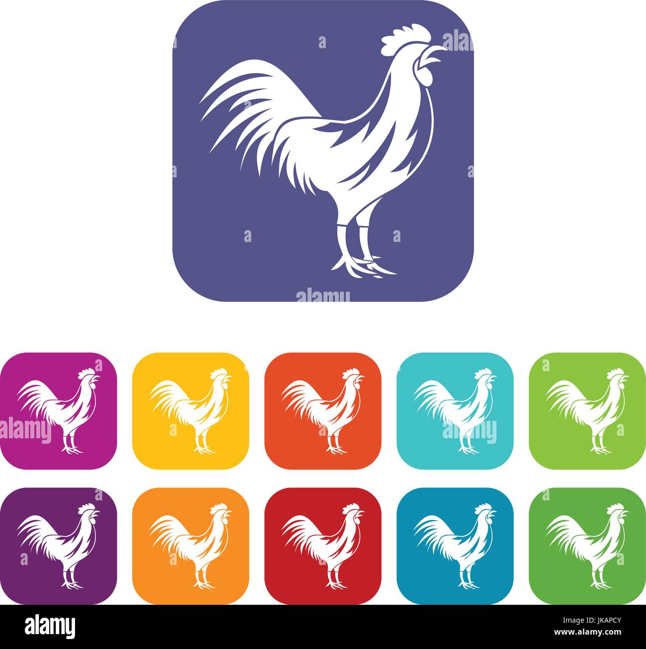 Gallic rooster icons set Stock Vector Image & Art - Alamy